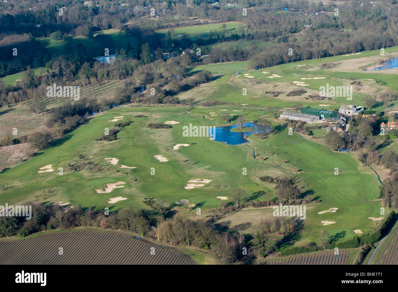 AERIAL VIEW OF BURHILL GOLF COURSE, SURREY Stock Photo - Alamy