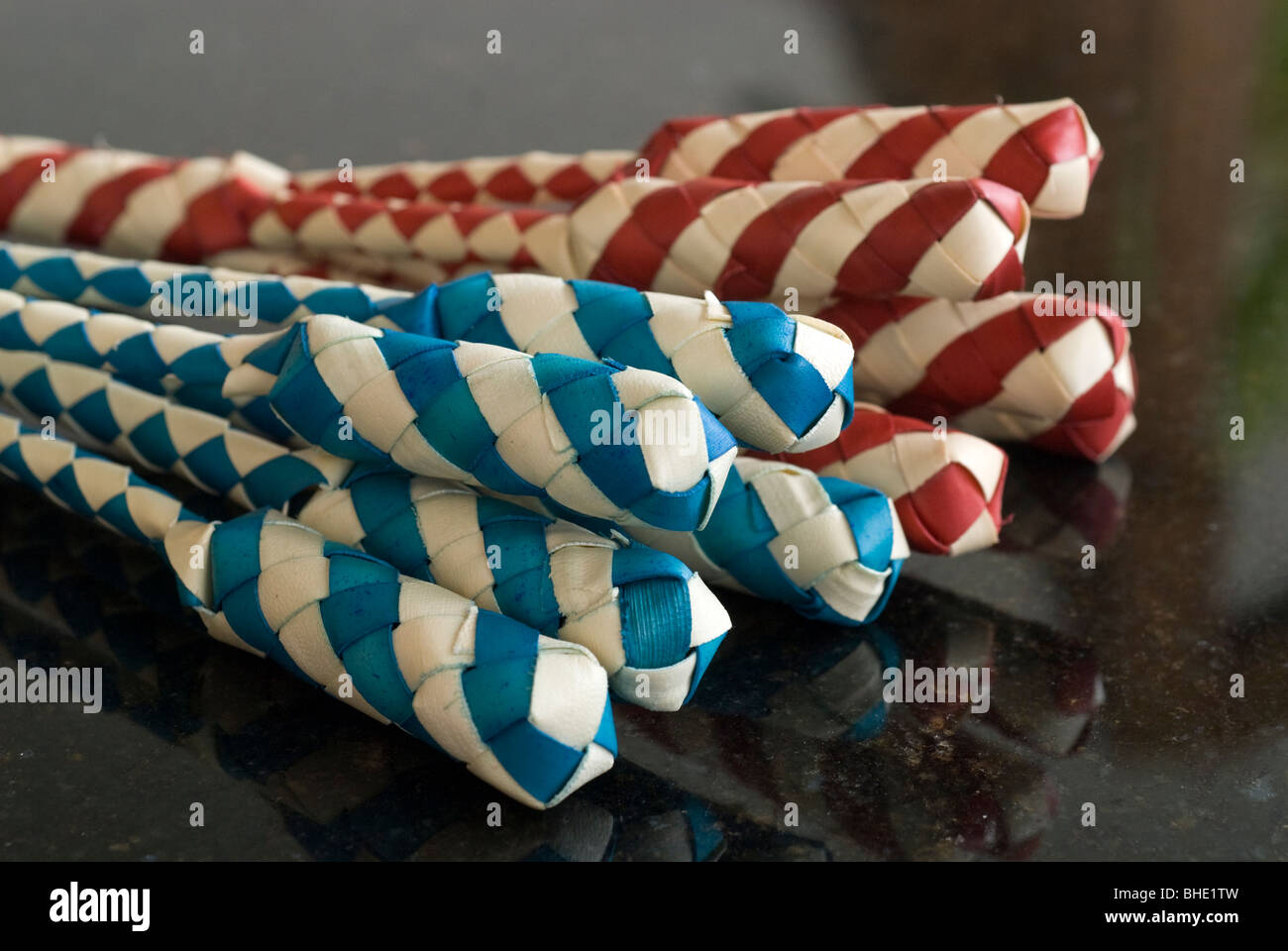 Palm leaf handicraft thing famous in Manappad near Tiruchendur ; Tamil ...