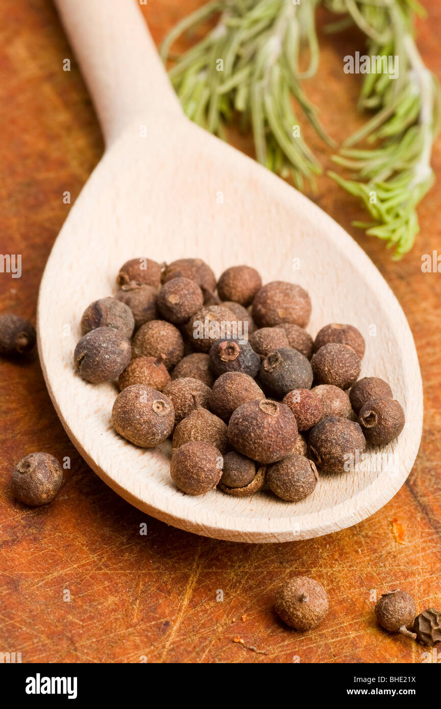 fragrant pepper spice in spoon Stock Photo - Alamy