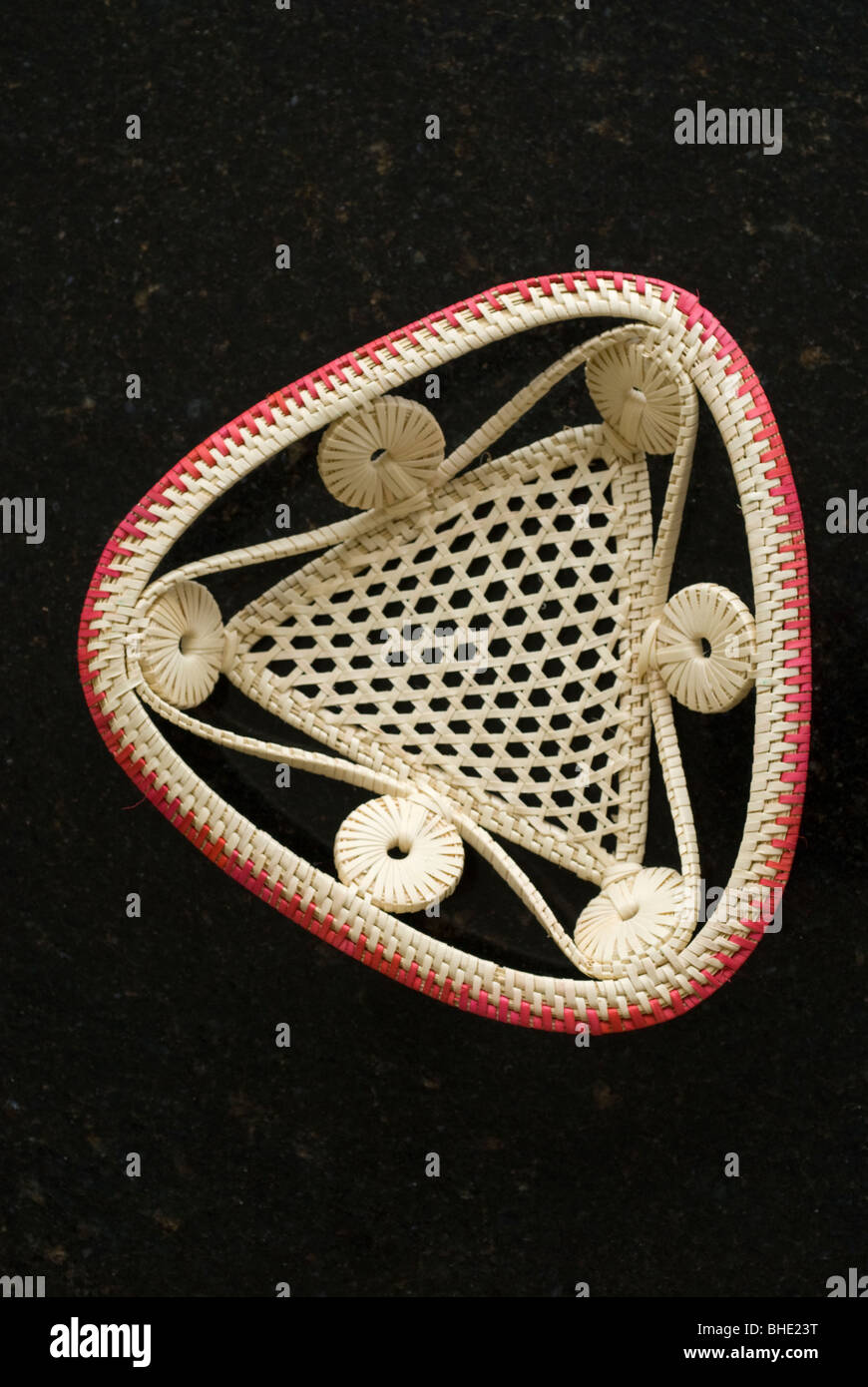 Palm leaf handicraft thing famous in Manappad near Tiruchendur ; Tamil ...