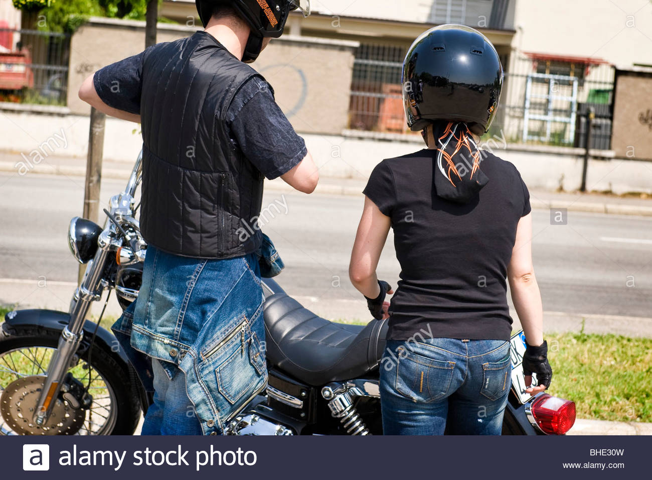 Harley Davidson Motorcycle Woman High Resolution Stock Photography and ...