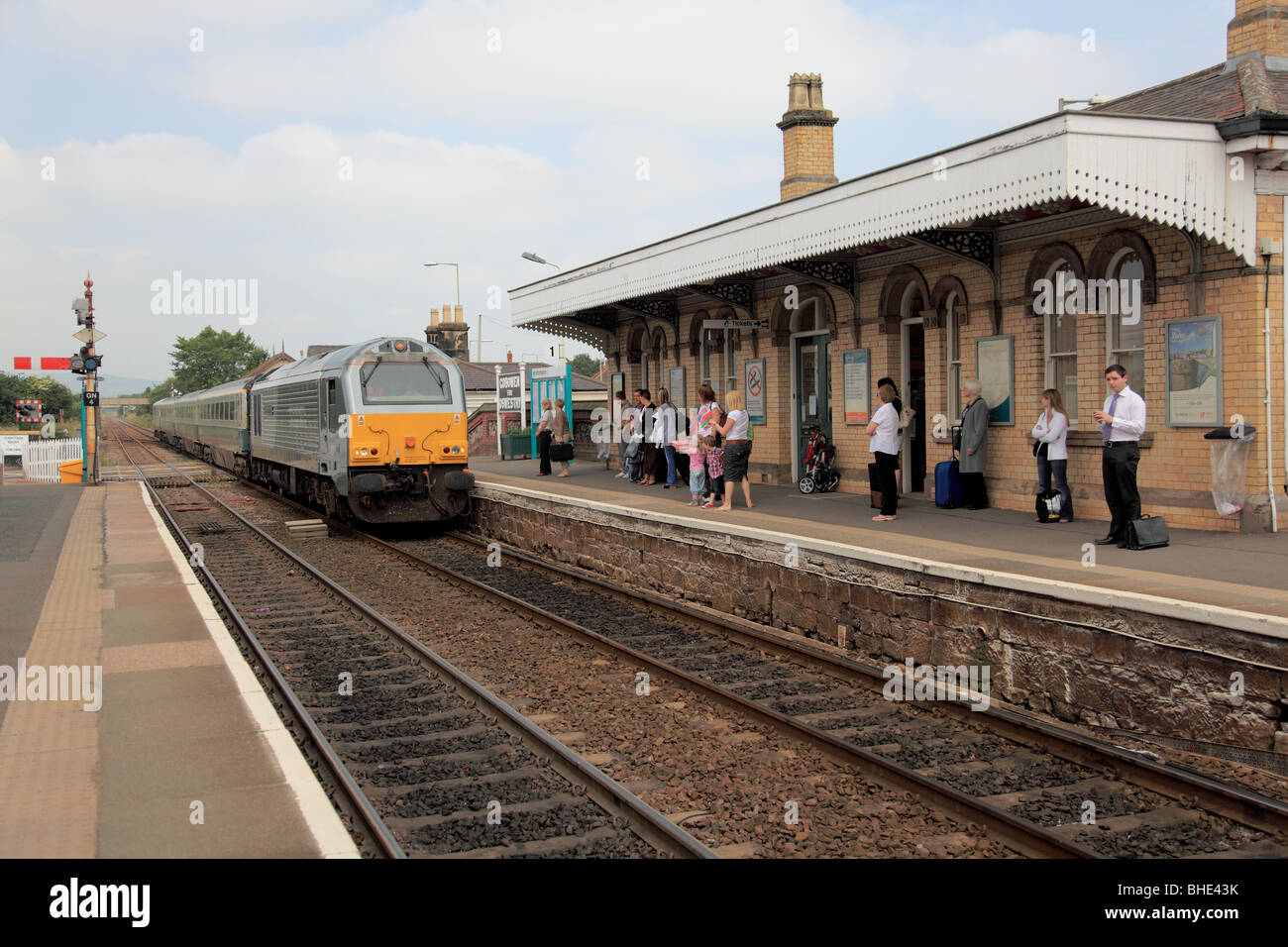 A Wrexham, Shropshire and Marylebone Railway Company train arriving at ...