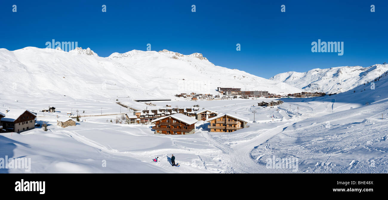 Panoramic view from Val Claret over Tignes Le Lac, Tignes, Espace Killy ...