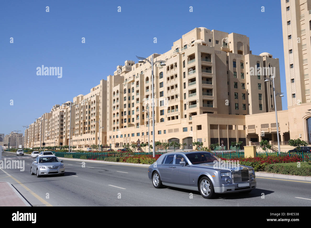 Street at the Palm Jumeirah, Dubai United Arab Emirates Stock Photo - Alamy