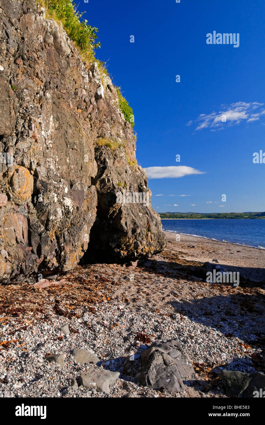 Beach at North Ledaig near Oban Argyll in Scotland showing Ardmucknish ...
