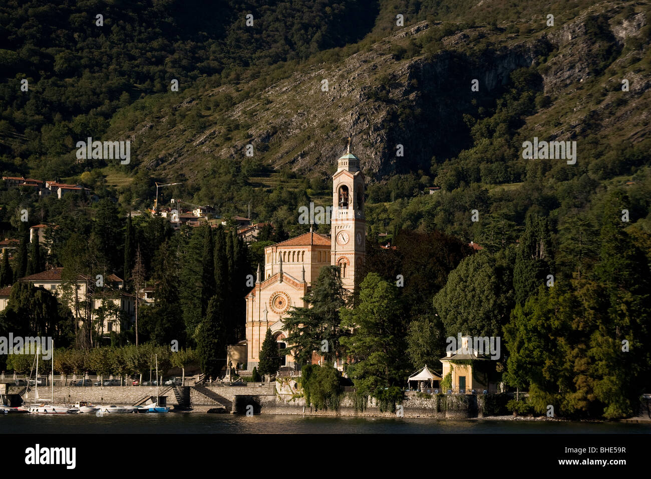 Church by Lake Como Stock Photo - Alamy