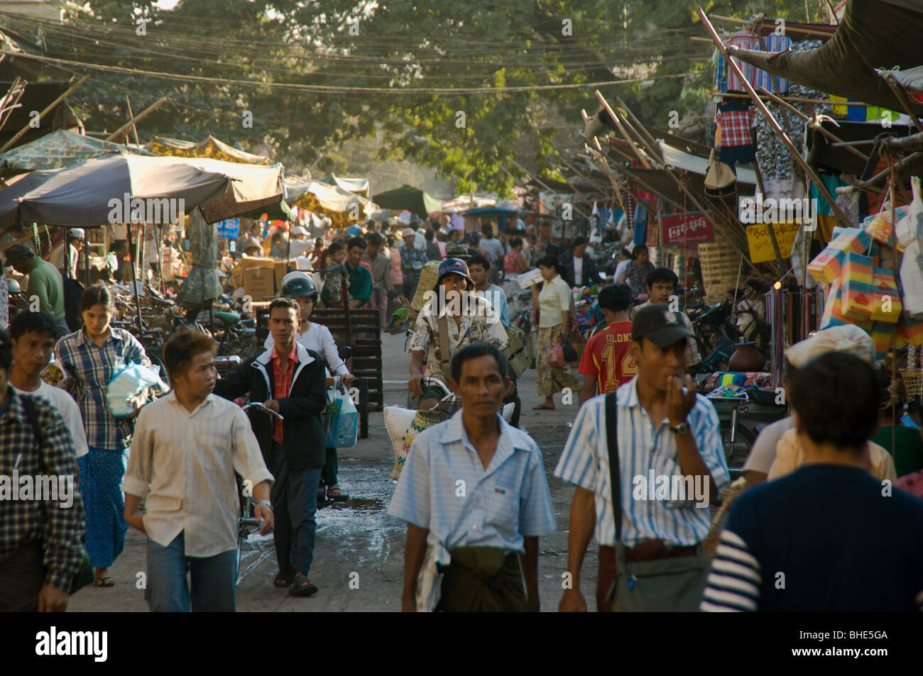 People int the vegetable market, Mandalay, Burma, Myanmar Stock Photo ...