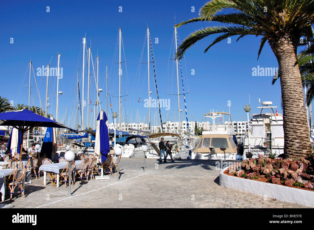 Quayside view, Port El Kantaoui Marina, Port El Kantaoui, Sousse ...
