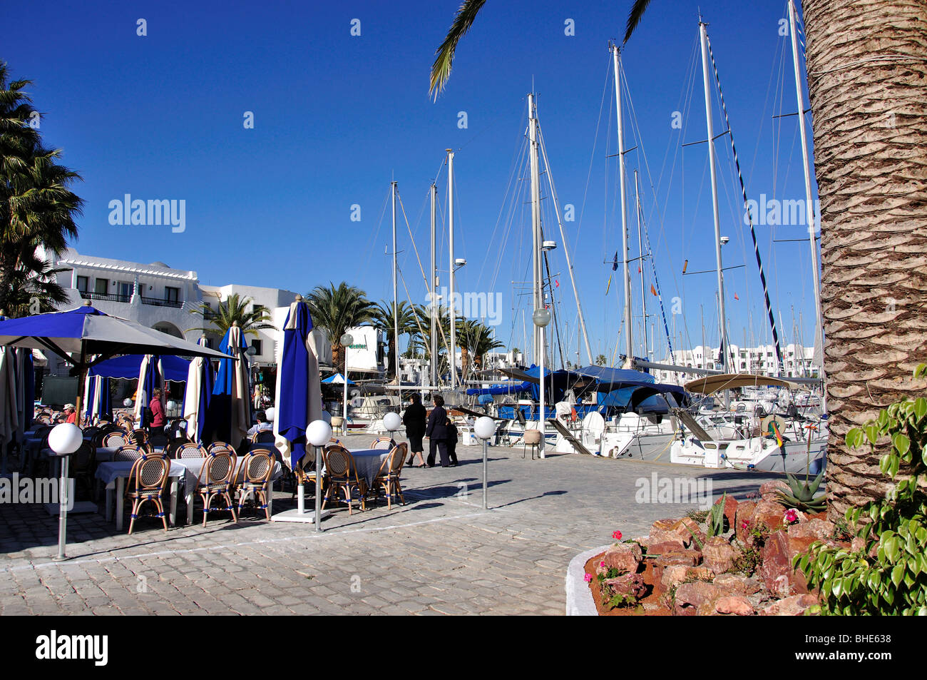 Quayside view, Port El Kantaoui Marina, Port El Kantaoui, Sousse ...