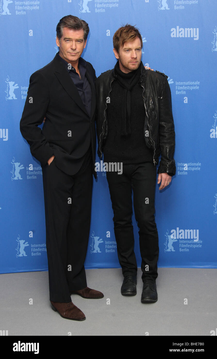 PIERCE BROSNAN & EWAN MCGREGOR THE GHOST WRITER PHOTOCALL BERLIN FILM ...