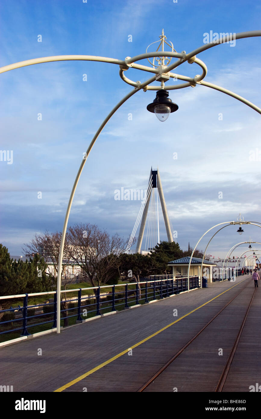 Marine Way Bridge from Southport Pier Stock Photo - Alamy