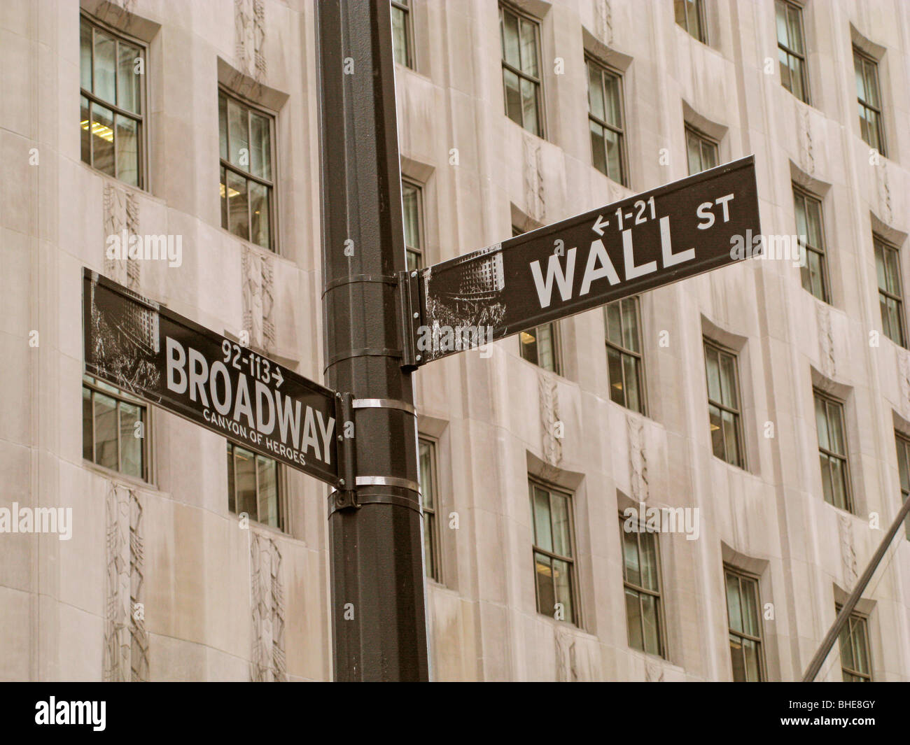 Wall Street sign New York City Stock Photo - Alamy