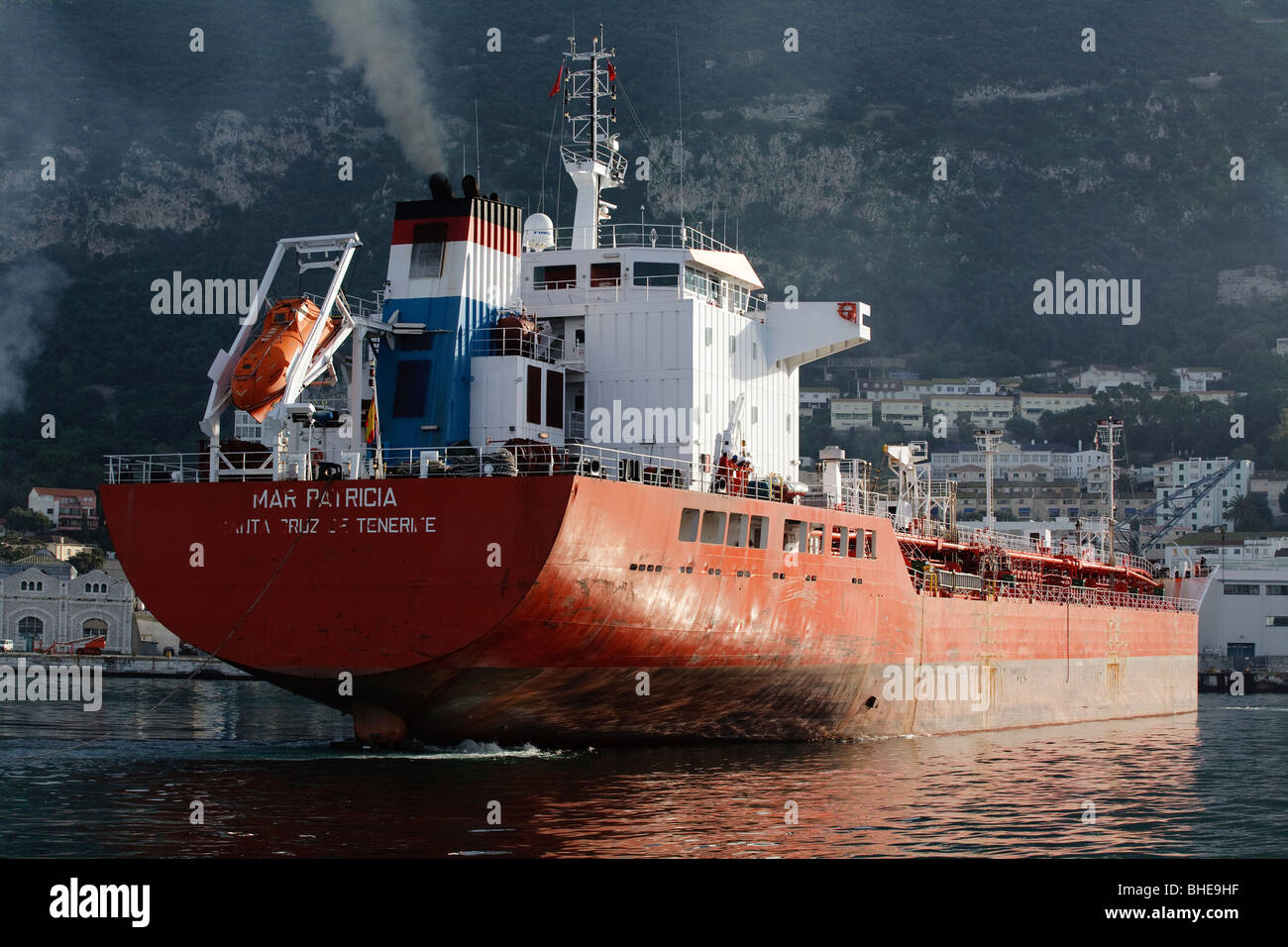 A ship turning around and getting ready to go into the dry dock for ...