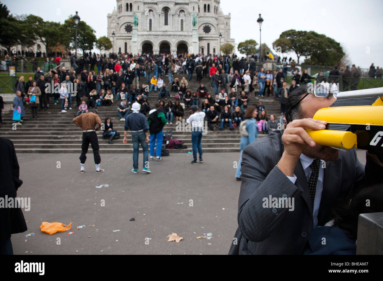 Man sitting on steps church hi-res stock photography and images - Alamy