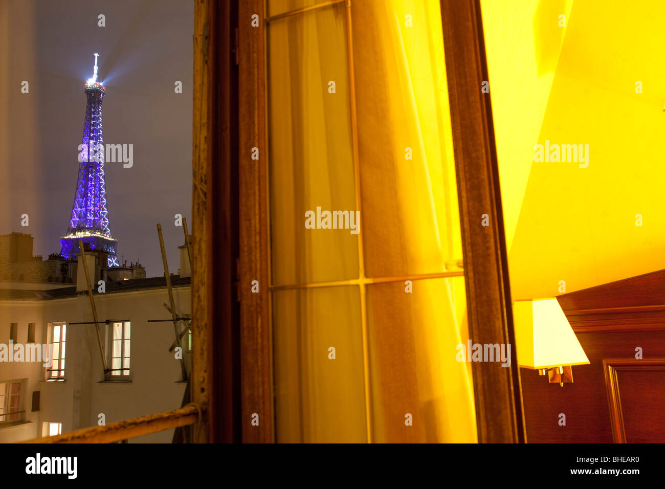 Eiffel tower from a window in Paris Stock Photo - Alamy