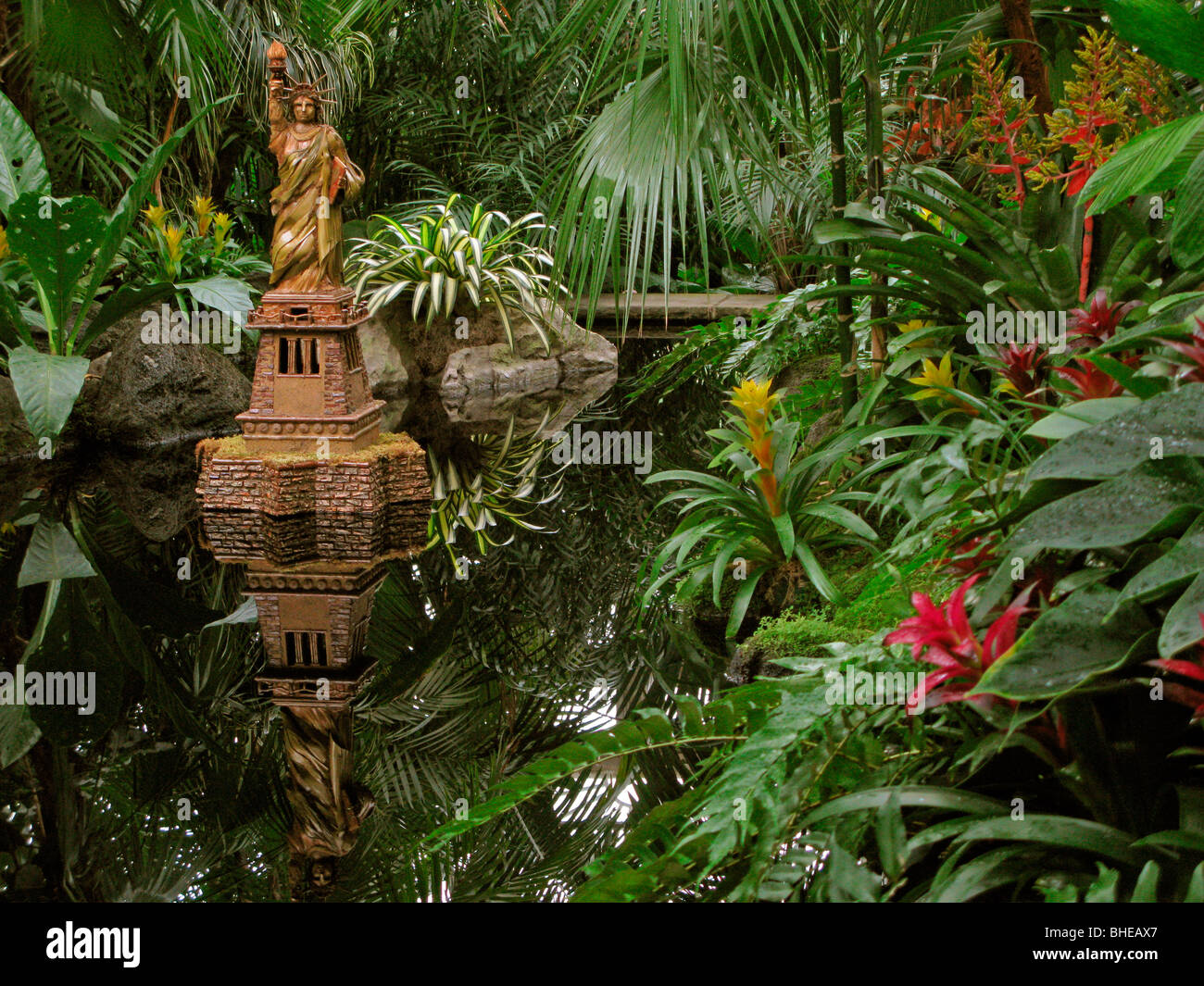 New York Botanical Garden water feature Stock Photo - Alamy