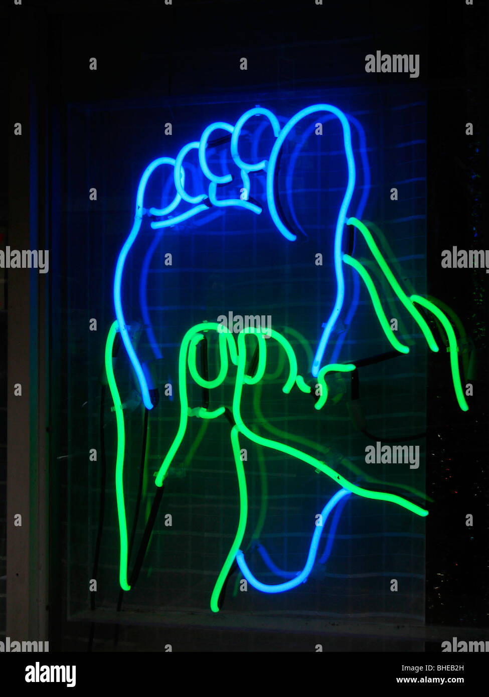 neon foot massage sign Stock Photo - Alamy