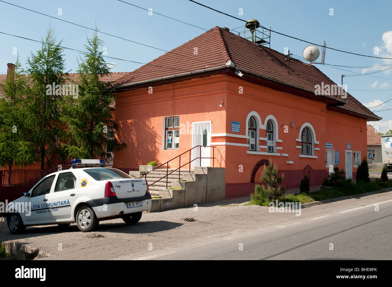 Police station in Acatari Romania Eastern Europe Stock Photo - Alamy