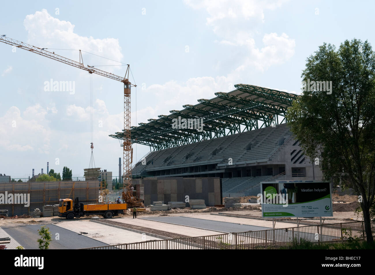 ETO Park Football stadium under construction in Gyor Hungary Eastern ...