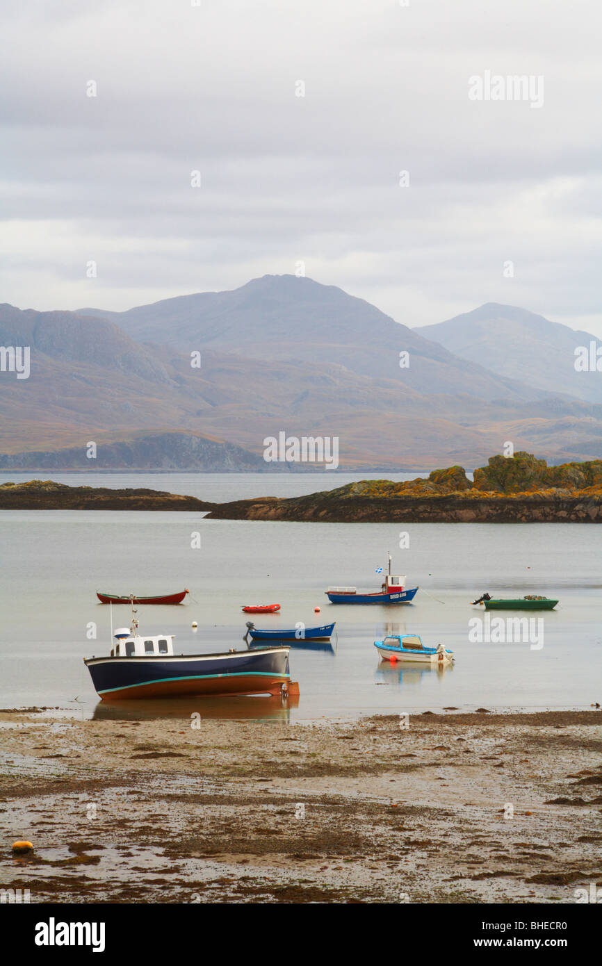 Scotland Isle of Skye Sleat Peninsular view from Ardvasar across Sound ...