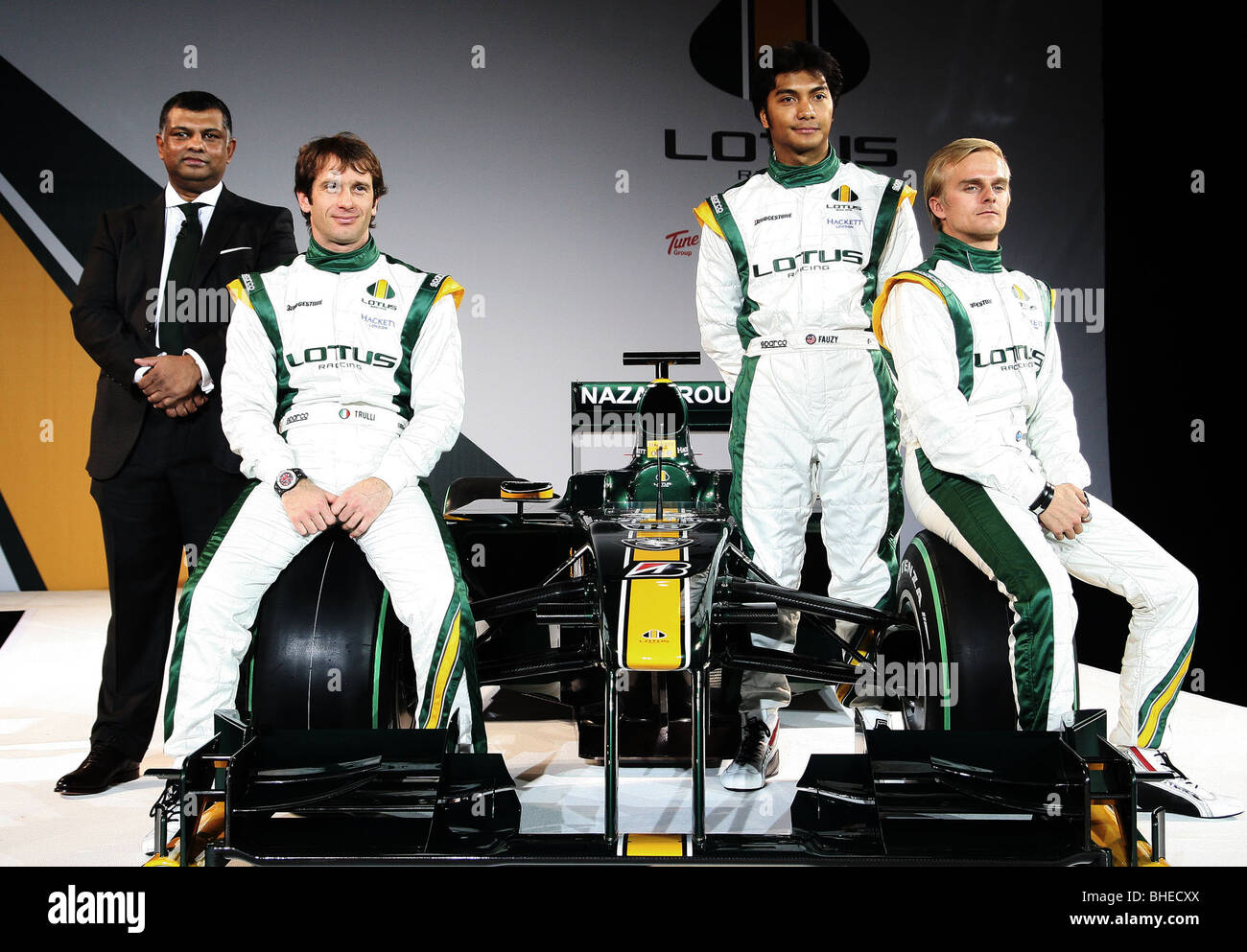 Lotus Formula One team launch in London with drivers Jarno Trulli and ...