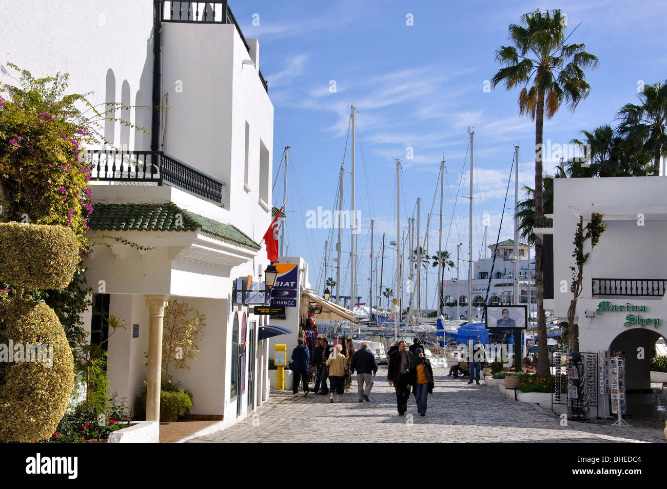 Entrance to marina, Port El Kantaoui, Sousse Governorate, Tunisia Stock ...