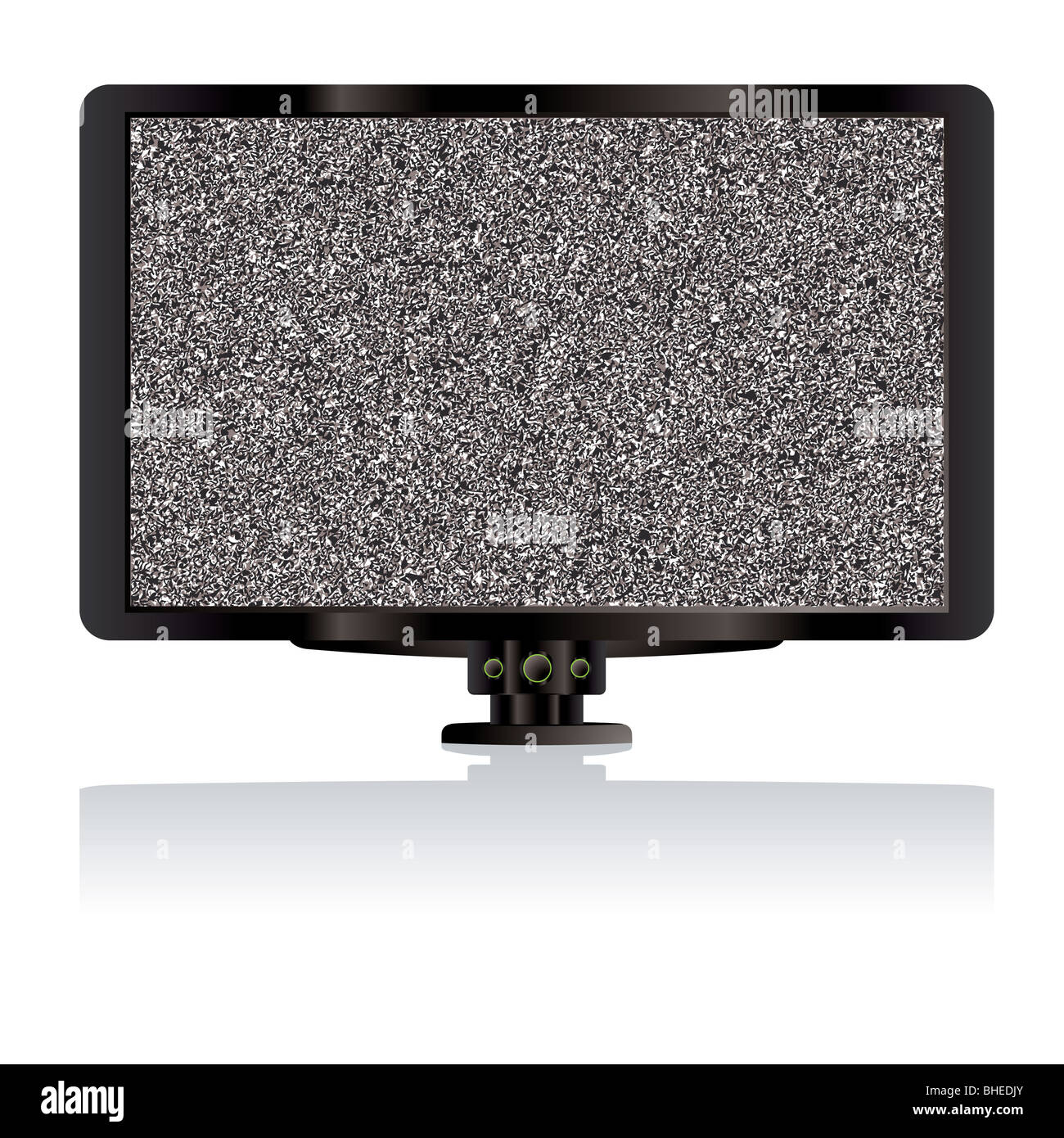 Modern LCD TV or television computer monitor with static Stock Photo ...