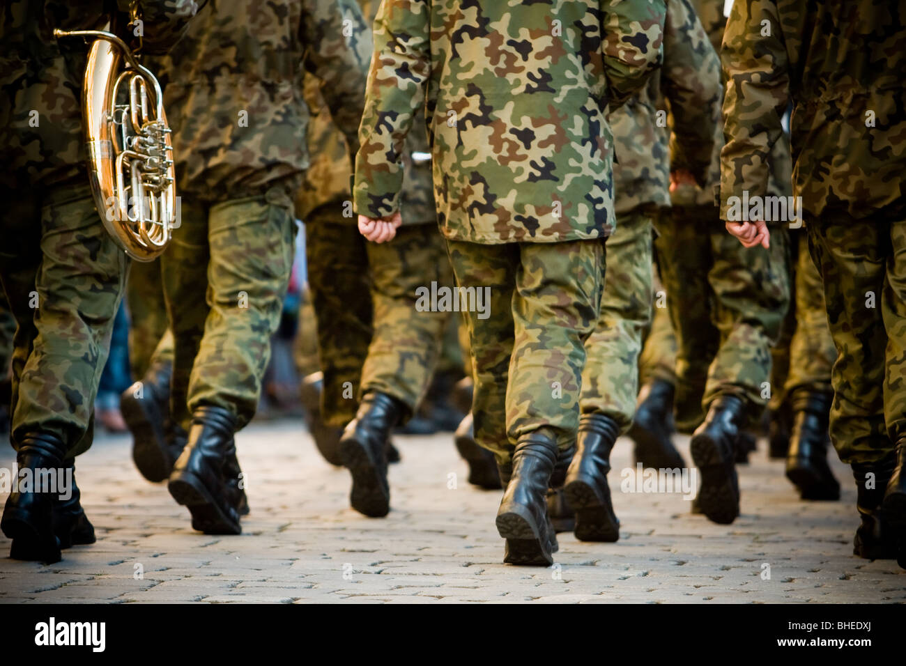 Soldiers march during Independence Day Stock Photo - Alamy