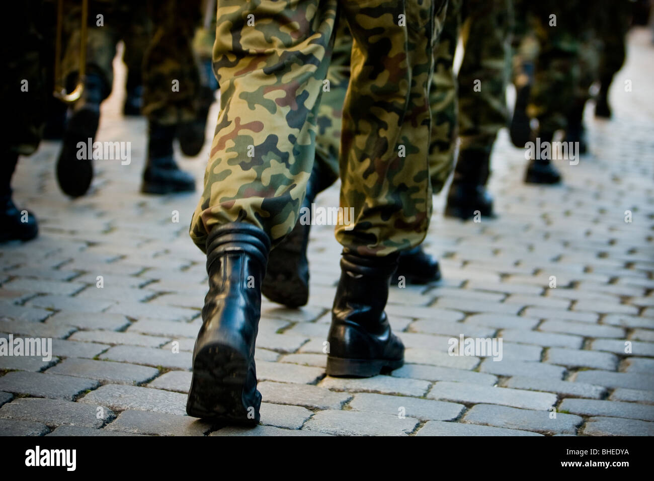 Soldiers march during Independence Day Stock Photo - Alamy