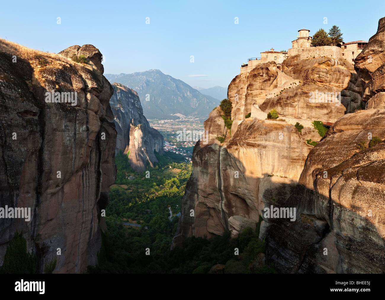 The monastery of Varlaam, at Meteora, Kalambaka, Thessaly, central ...