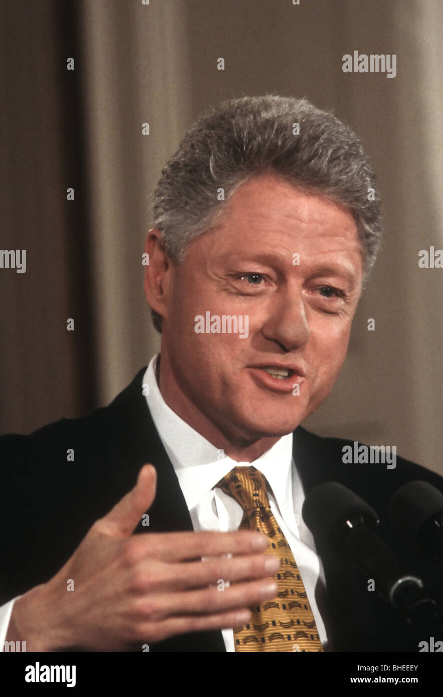 President Bill Clinton during a press conference March 19, 1999 at the ...