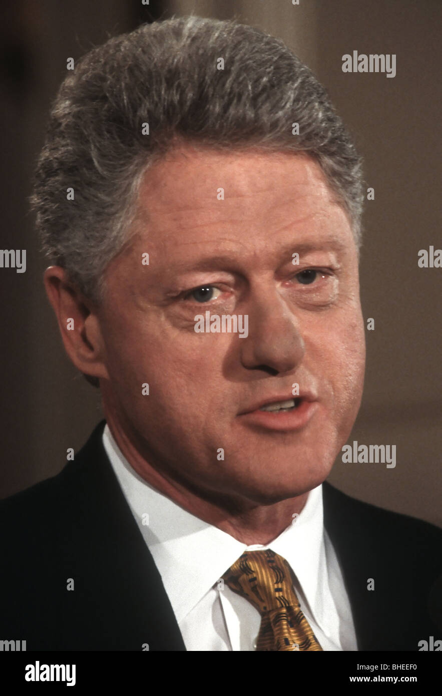 President Bill Clinton during a press conference March 19, 1999 at the ...