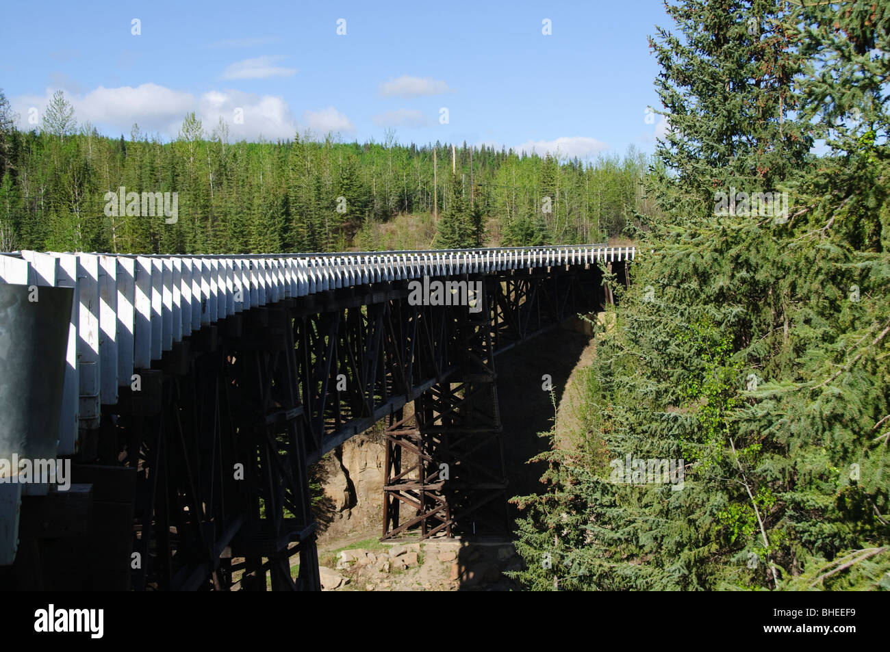 ALCAN Highway Bridge built during WWll. Was the first bridge built at ...