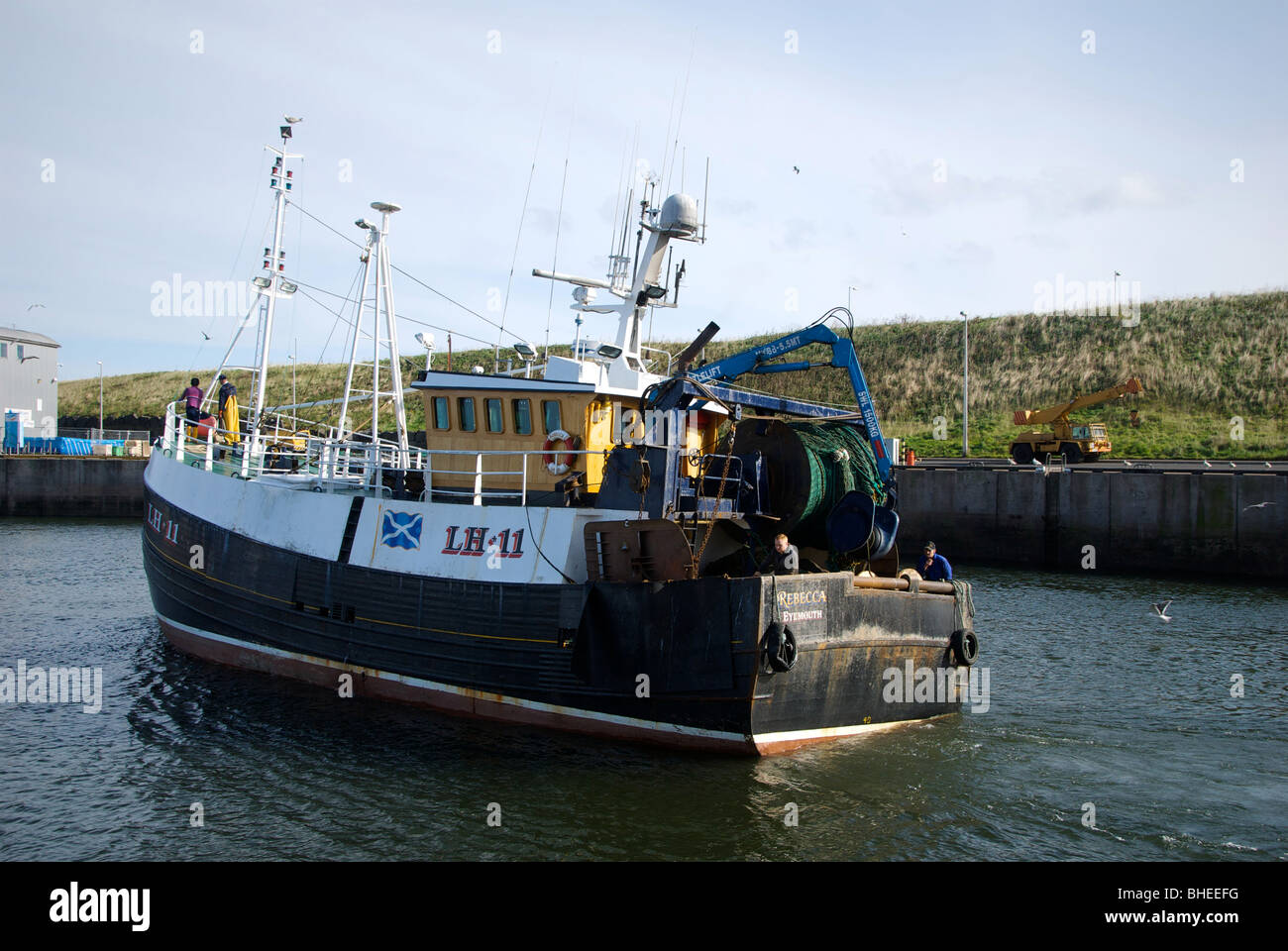 Eyemouth Border Scotland UK Harbour Harbor Boats Fishing Quay Stock ...