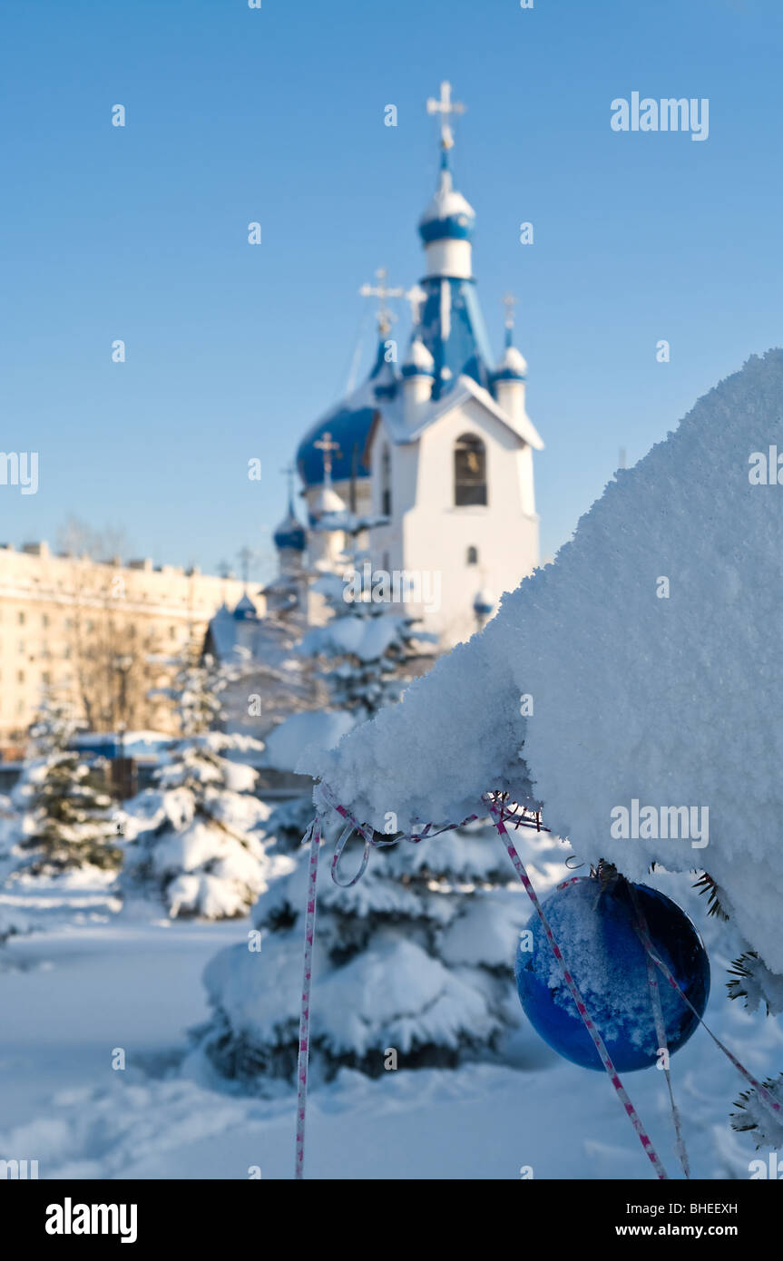 Snow nature russian church hi-res stock photography and images - Alamy