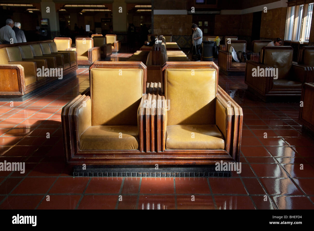 Original Streamline design seating at Union Station Stock Photo - Alamy