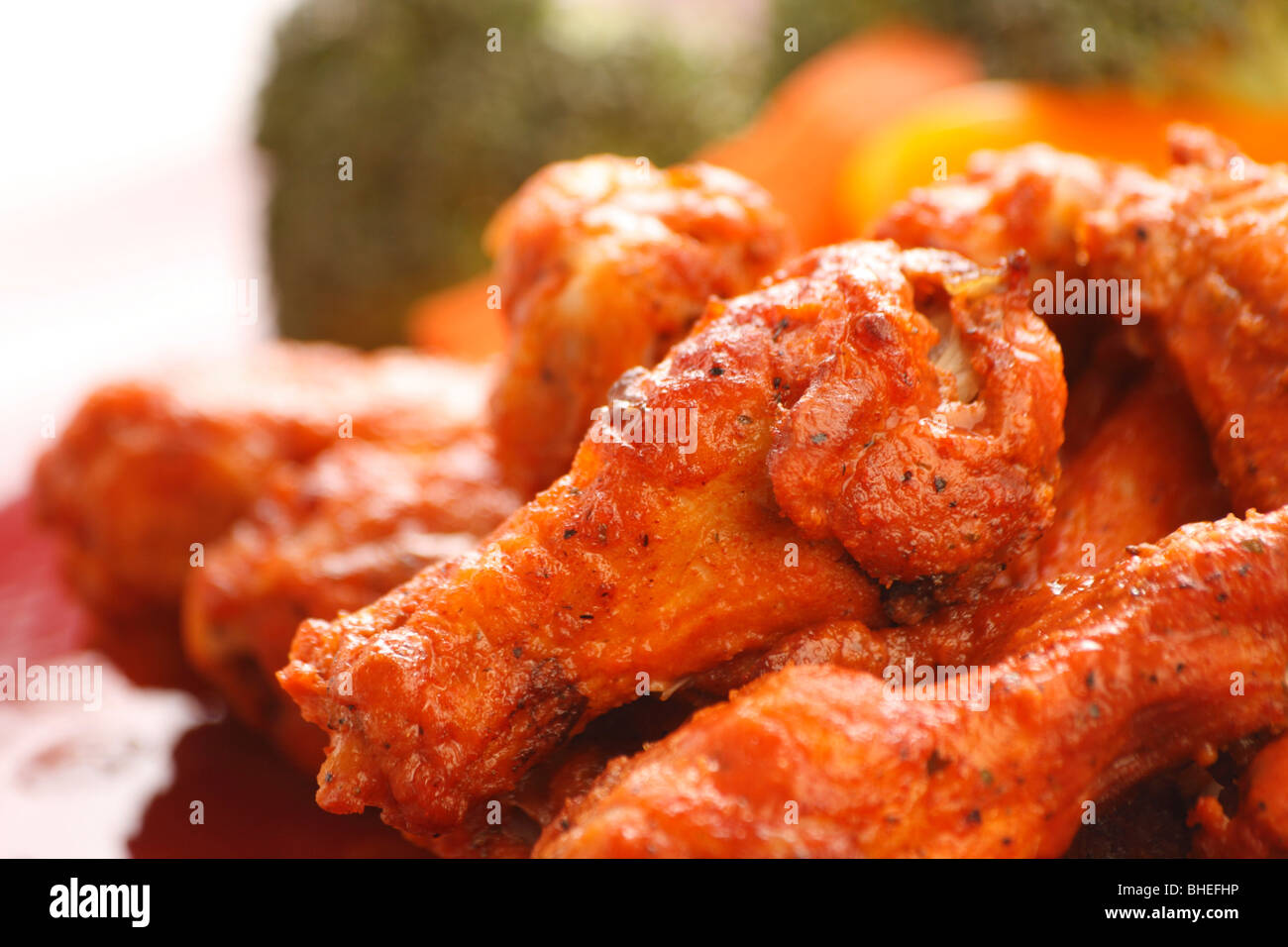 Chicken Wings on plate Stock Photo - Alamy