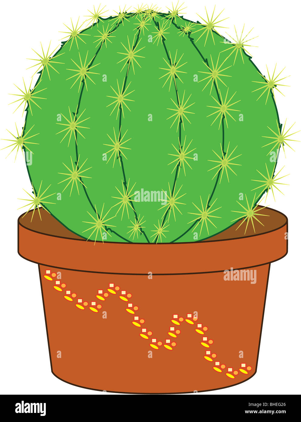 vector isolated illustration cactus thorn Stock Photo - Alamy