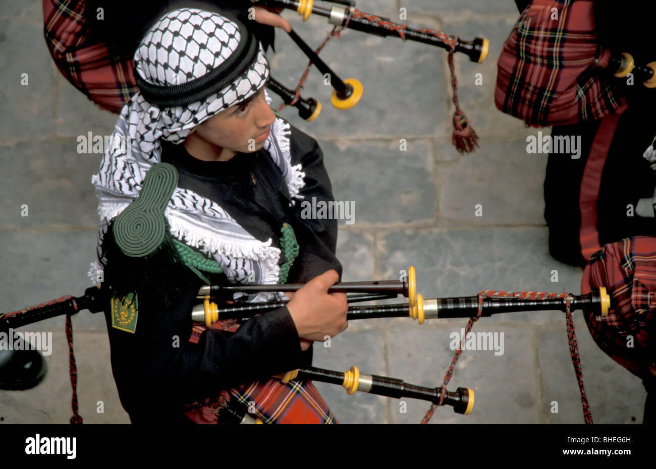 The Judean desert, a Palestinian band at the annual pilgrimage to Nabi ...