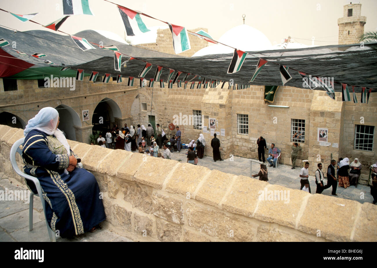 The Judean desert, the annual Palestinian pilgrimage to Nabi Musa Stock ...
