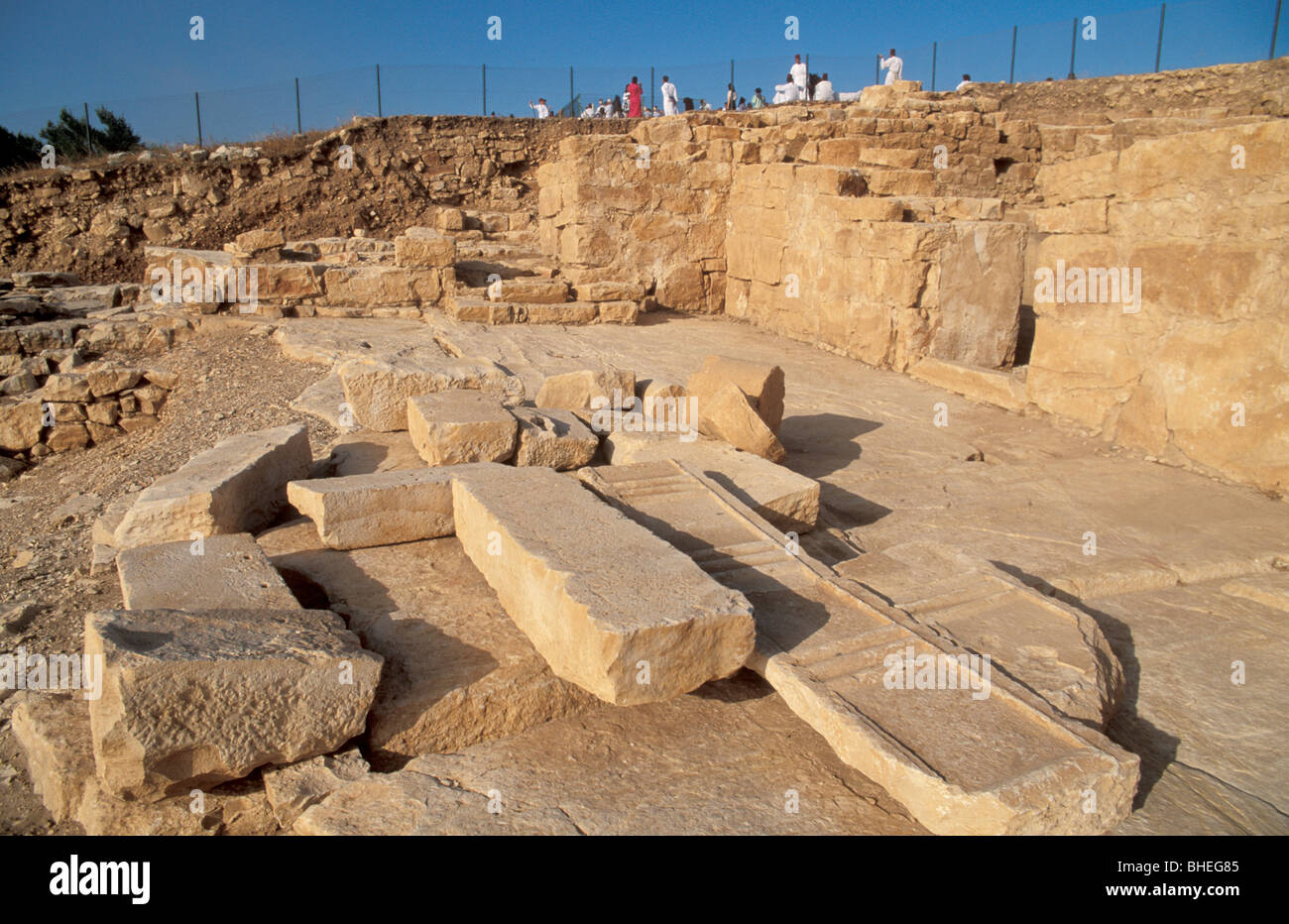 Samaria, the archeological site on Mount Gerizim Stock Photo - Alamy