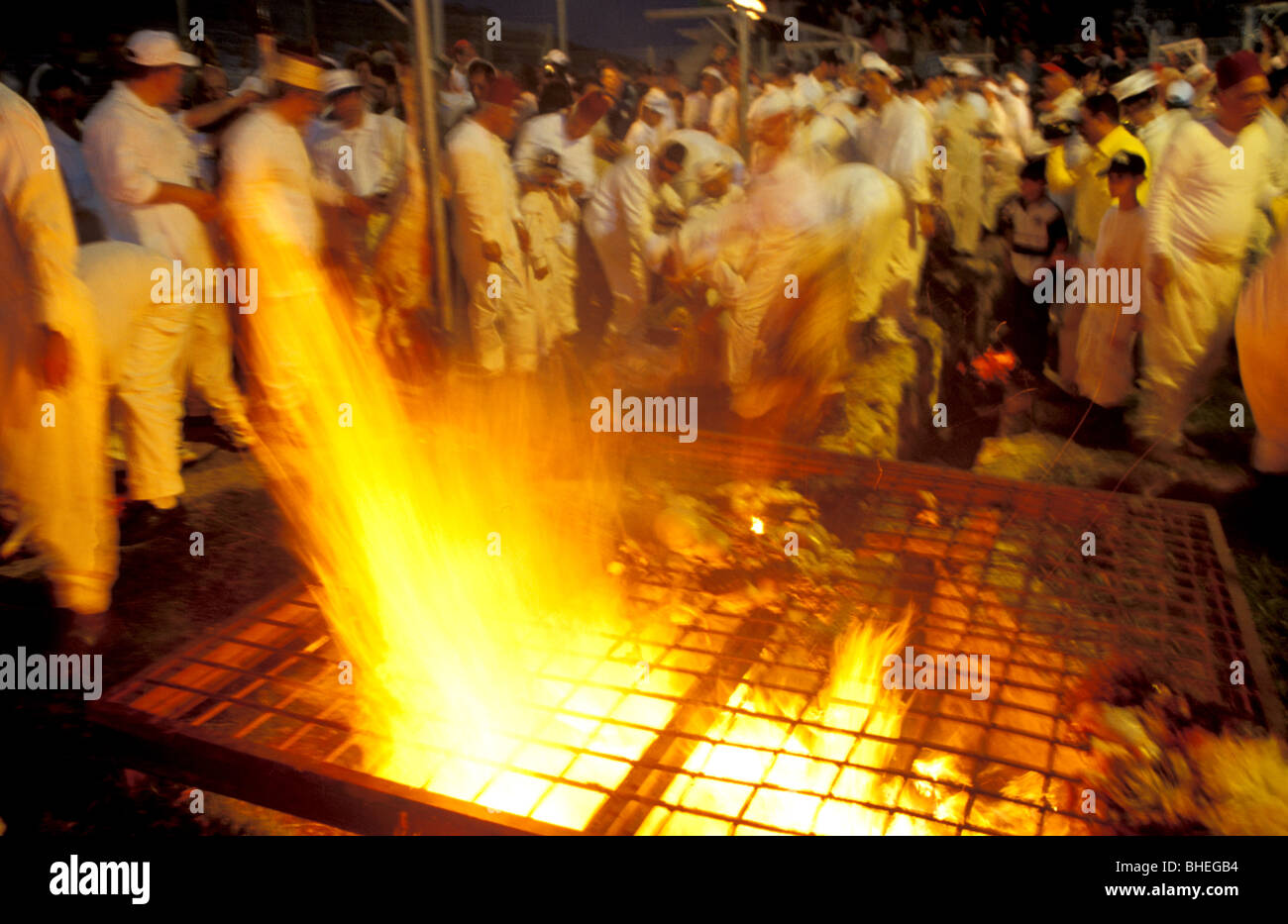 Samaria, the Samaritan Passover Sacrifice on Mount Gerizim, the oven ...