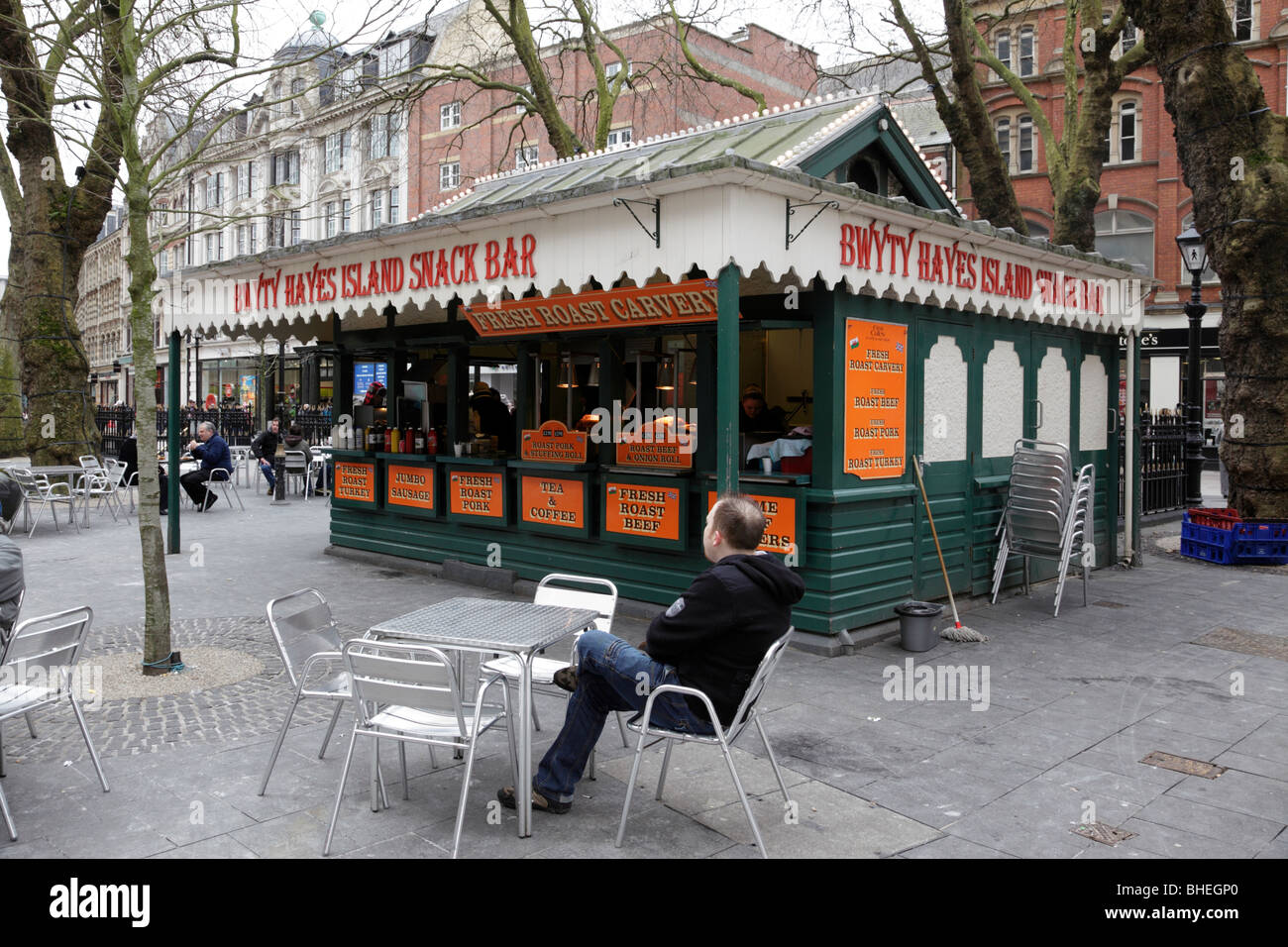 the hayes island snack bar opposite saint davids hall the hayes cardiff ...