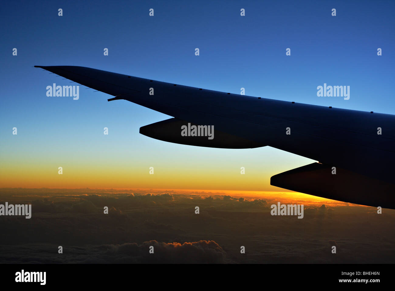 Aerial view of cloud formation at 40,000 feet from an airplane Stock ...