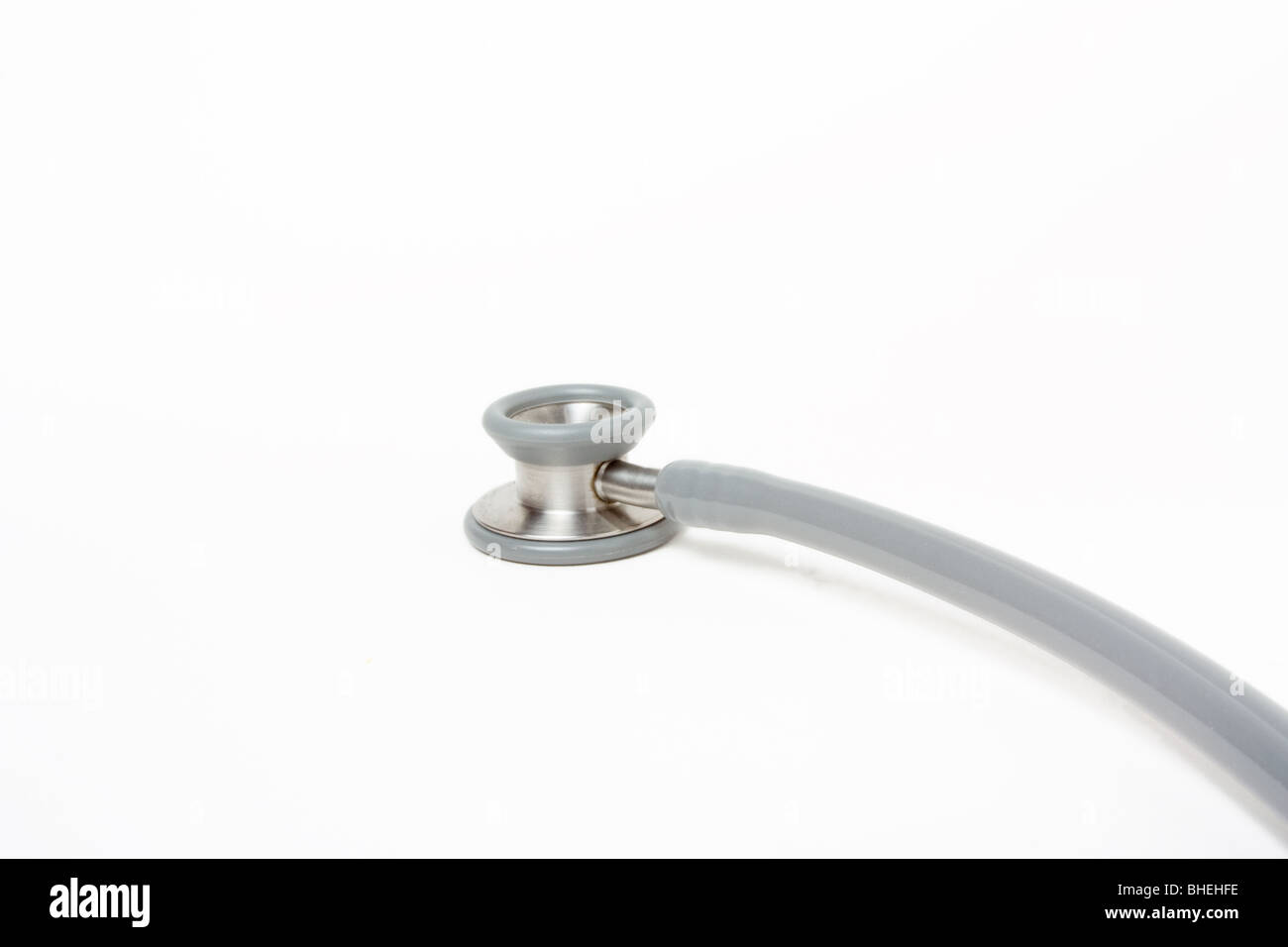 Grey and silver doctors Stethoscope isolated against white background ...