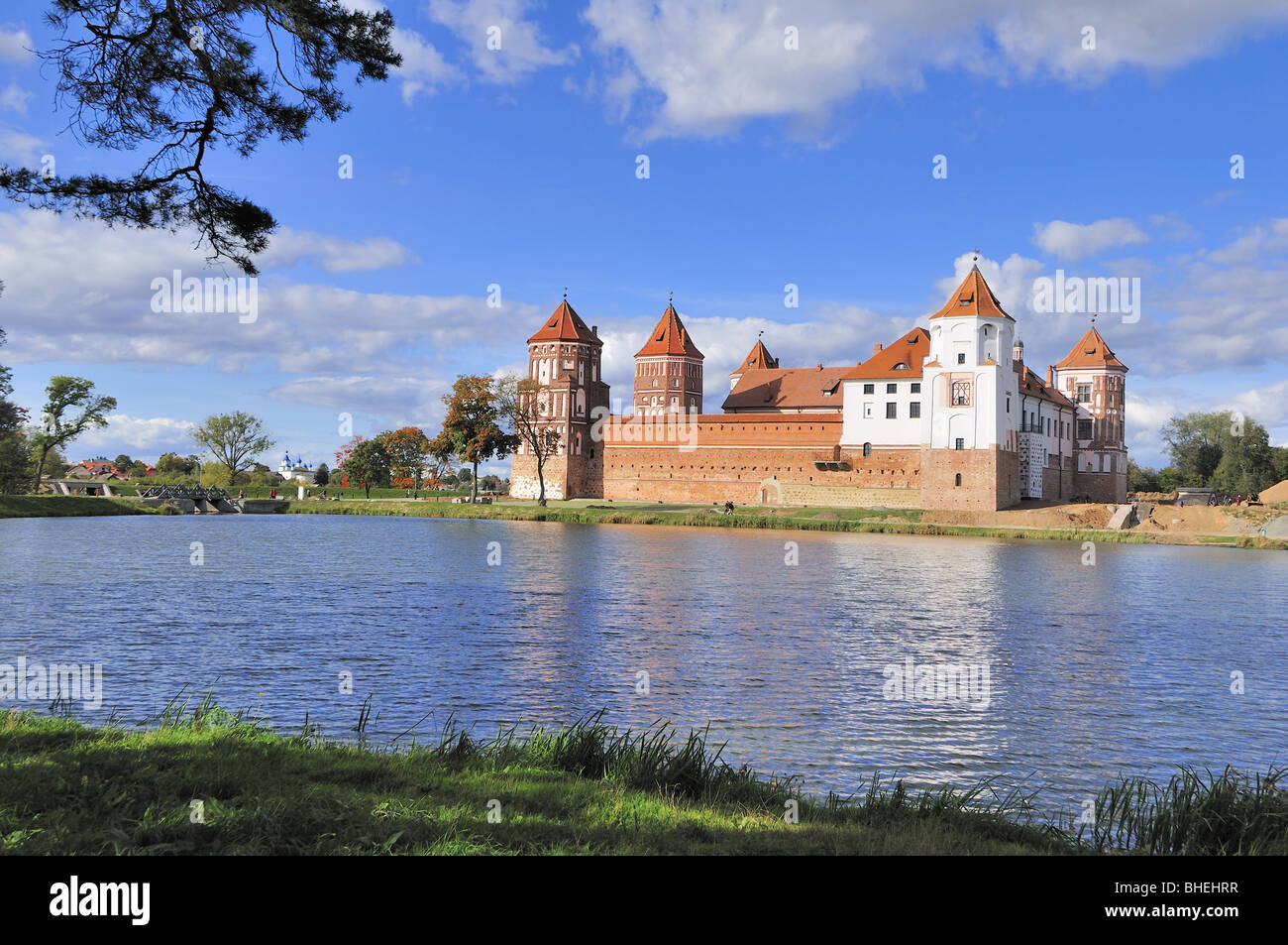 view of Mir Castle Complex, Belarus Stock Photo - Alamy