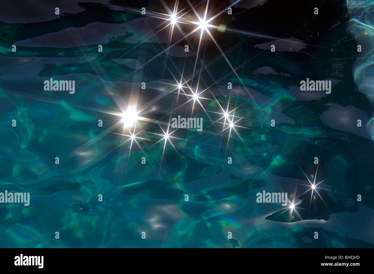 Abstract light reflection on water Stock Photo - Alamy