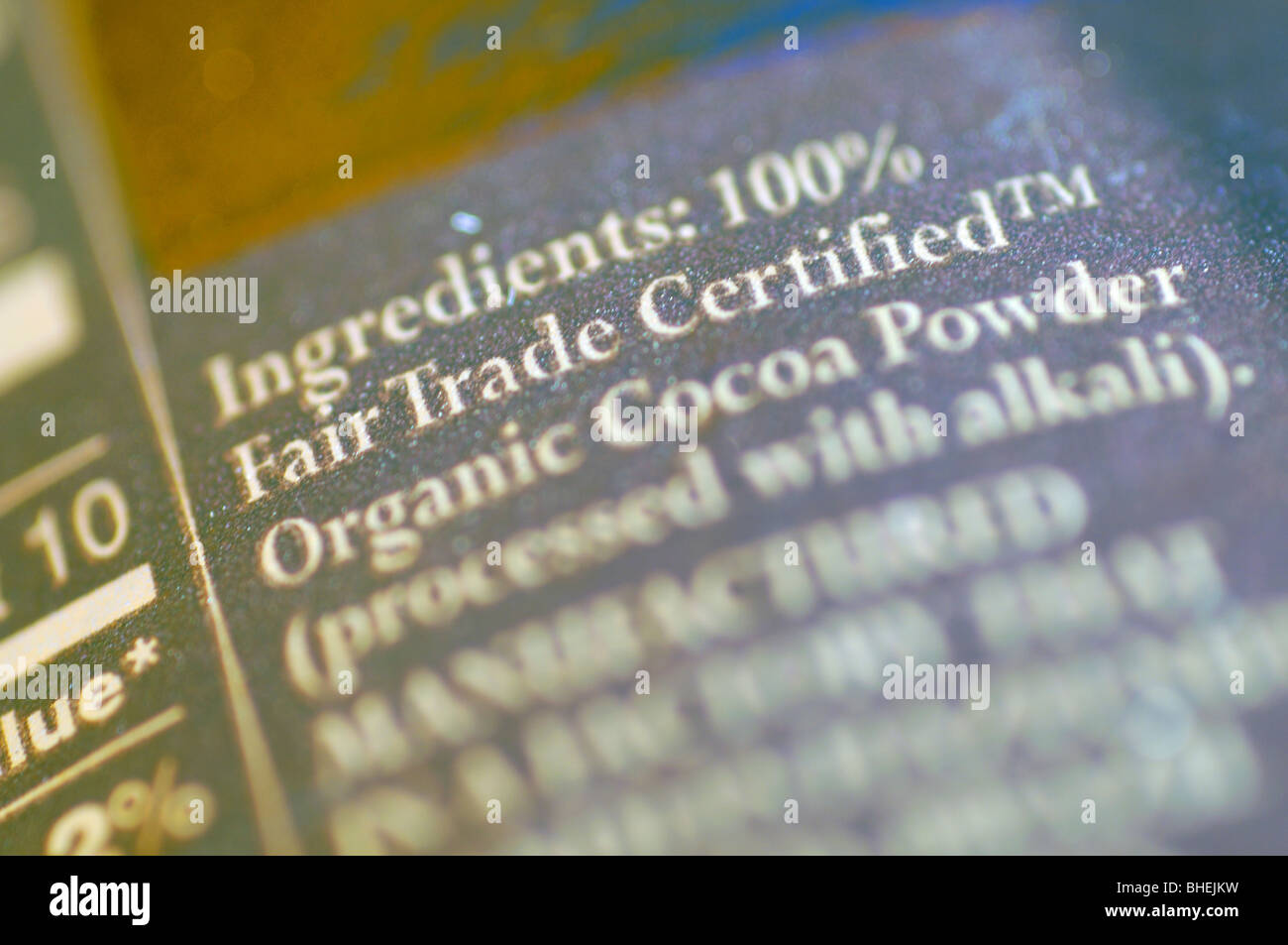 Ingredients list on packaged food Stock Photo - Alamy