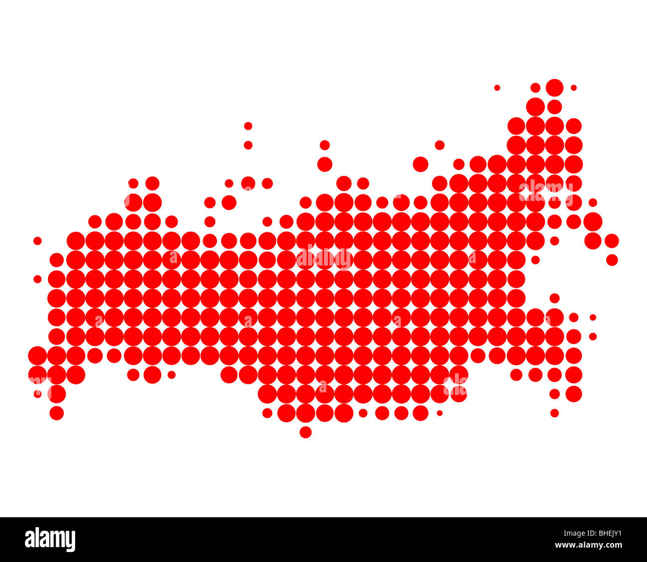 Russia dot map Cut Out Stock Images & Pictures - Alamy