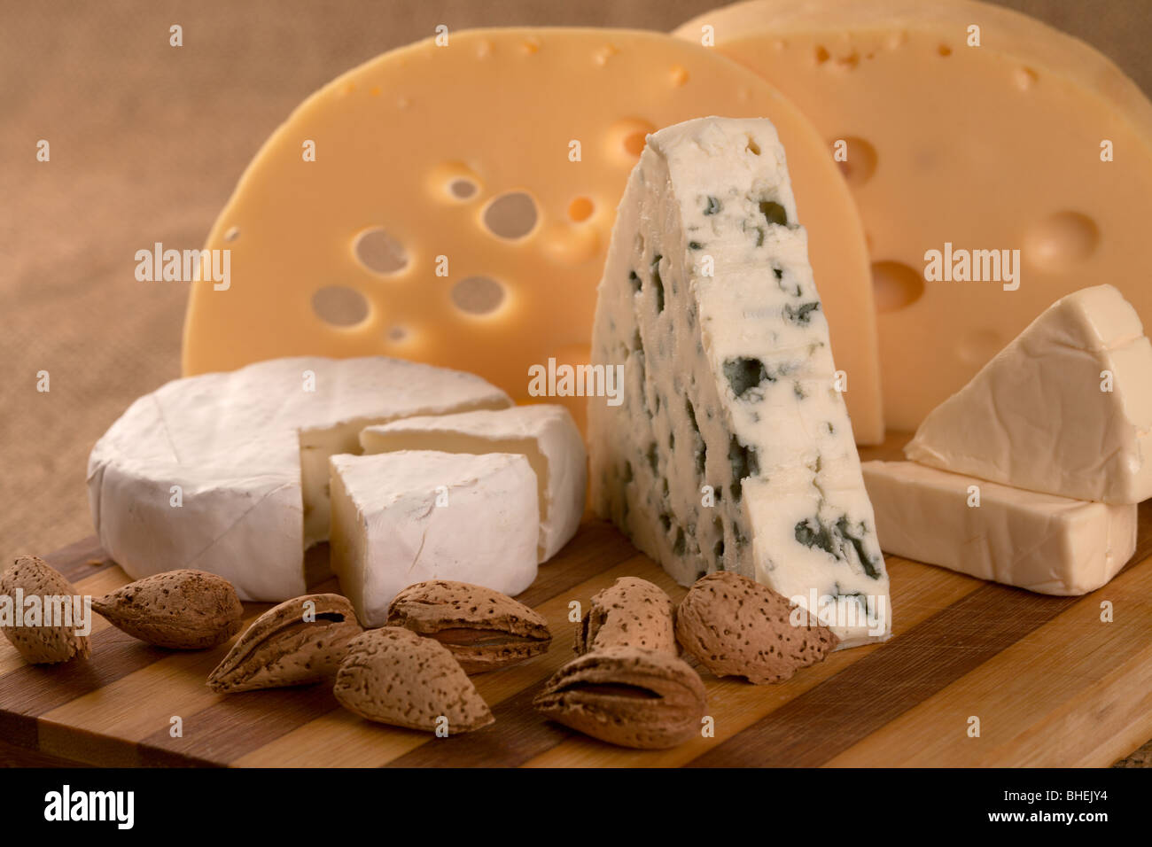 Business a still-life from classical samples of cheese Stock Photo - Alamy